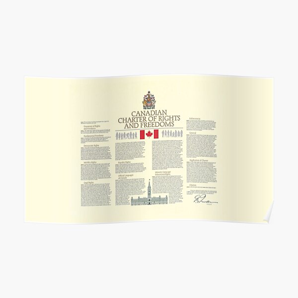 "Canadian Charter of Rights & Freedoms" Poster by IndigoKeyDesign ...