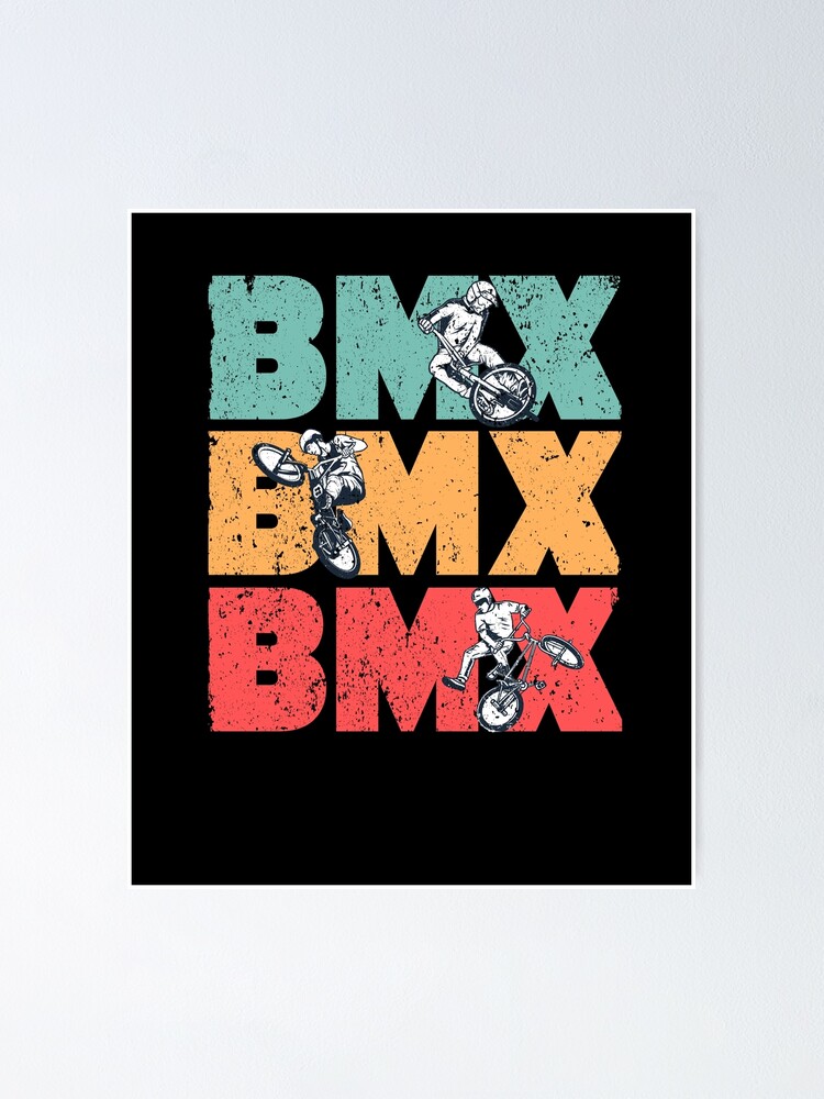 "BMX Vintage Bike Motocross Biker Racing" Poster for Sale by Yanyo ...