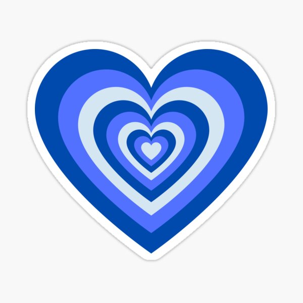 "Blue heart" Sticker by aninanime | Redbubble