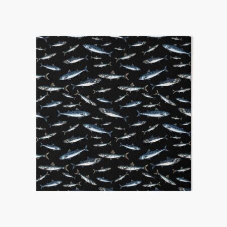 "Mackerel pattern on black background | Fish | Sea | Ocean | Seafood ...
