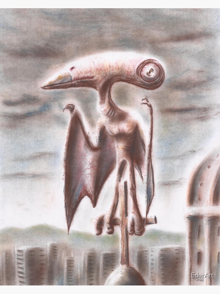 "Winged Observer" Sticker by EderArt | Redbubble