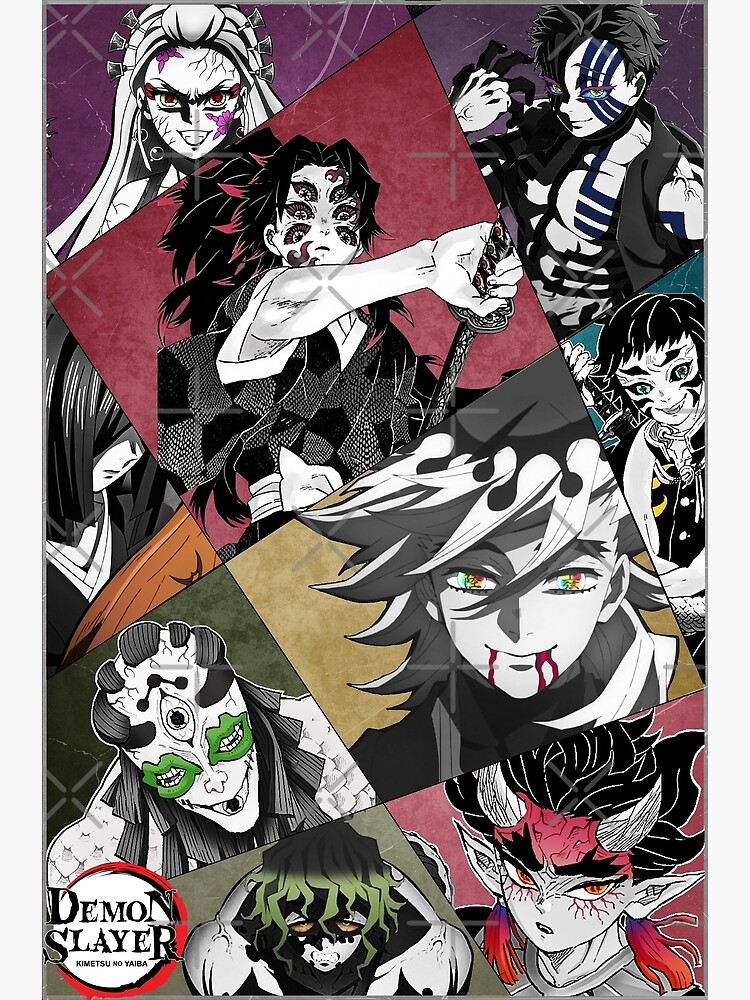 "upper moon demon slayer kimetsu no yaiba twelve kizuki " Poster by ...