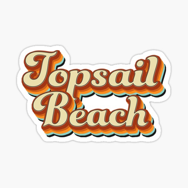 "Topsail Beach North Carolina Surf Surfing" Sticker by TravelTime ...
