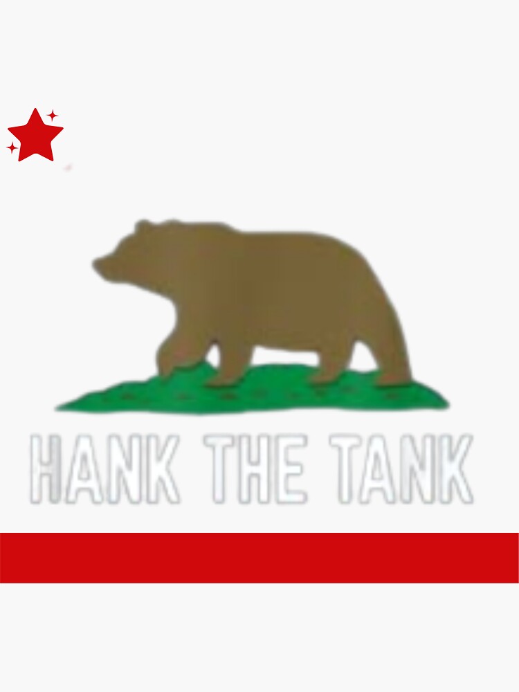 "Hank The Tank" Sticker by sagawashop | Redbubble