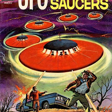"UFO FLYING SAUCERS retro comic cover - Vintage Art from 1968" Classic T-Shirt for Sale by ...