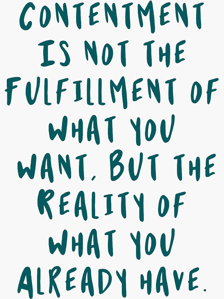 "Contentment" Sticker for Sale by AndesGirl | Redbubble