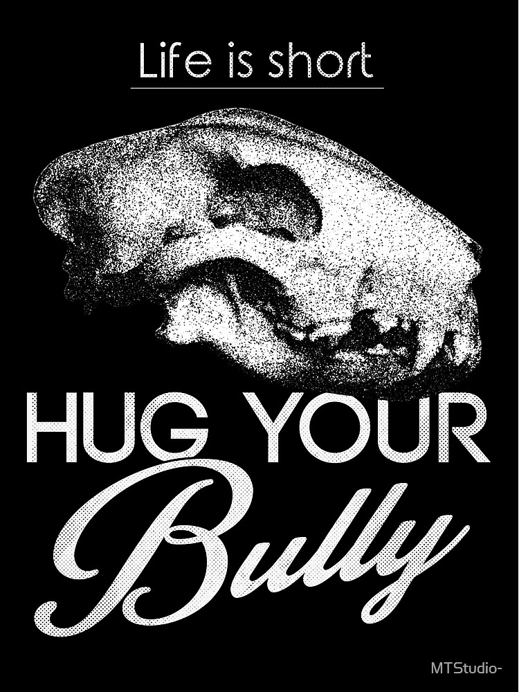 "Bullterrier Skull - Hug Your Bully - Dotwork" Poster for Sale by ...