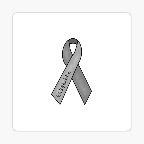 "Encephalitis Awareness Ribbon " Sticker by jenmishalecki | Redbubble