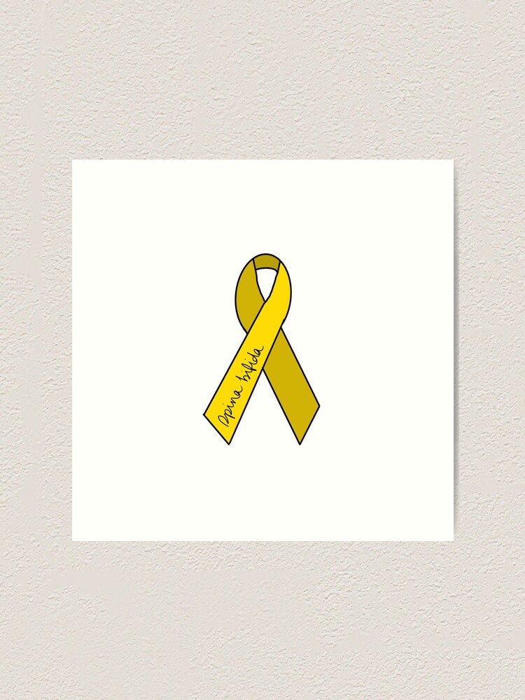 "Spina Bifida Awareness Ribbon " Art Print for Sale by jenmishalecki ...