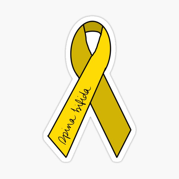 "Spina Bifida Awareness Ribbon " Sticker for Sale by jenmishalecki ...