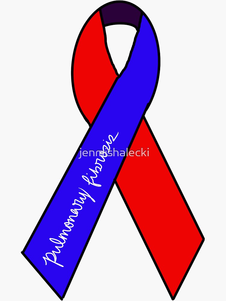 "Pulmonary Fibrosis Awareness Ribbon " Sticker for Sale by ...
