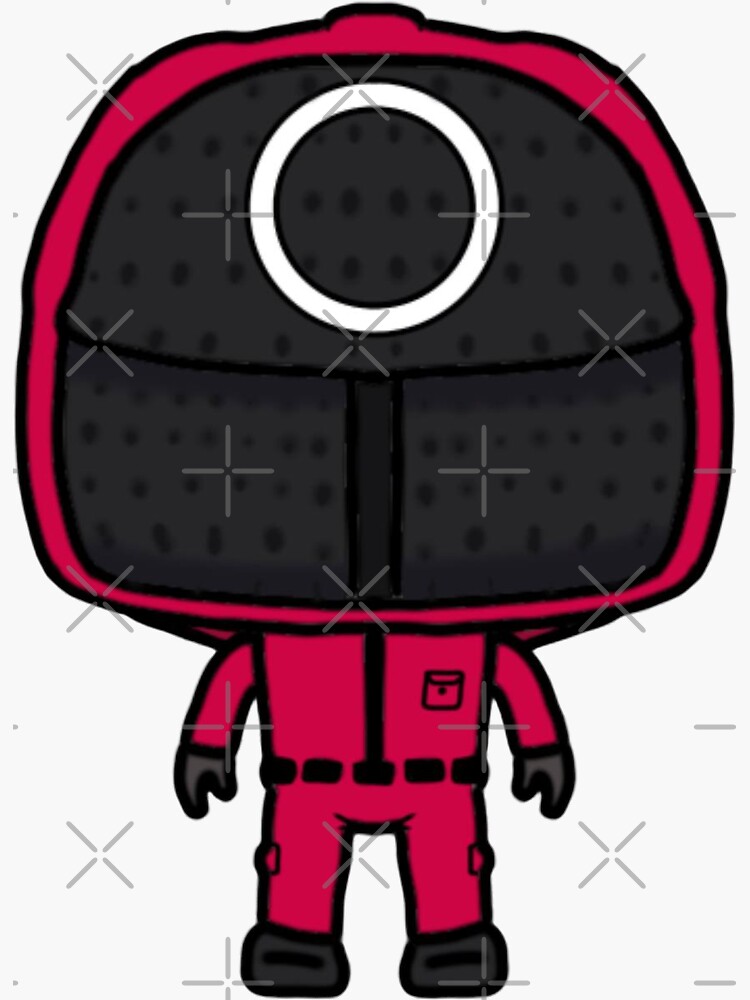 "Guard from Squid Game - Chibi | JJ Name Art" Sticker by JJNameArt ...
