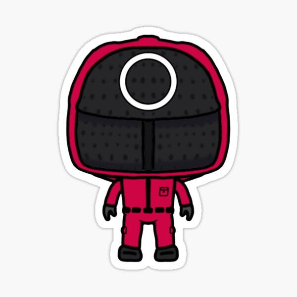 "Guard from Squid Game - Chibi | JJ Name Art" Sticker by JJNameArt ...
