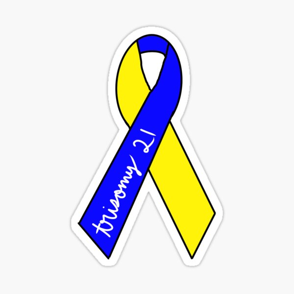 "Trisomy 21 Awareness Ribbon " Sticker by jenmishalecki | Redbubble