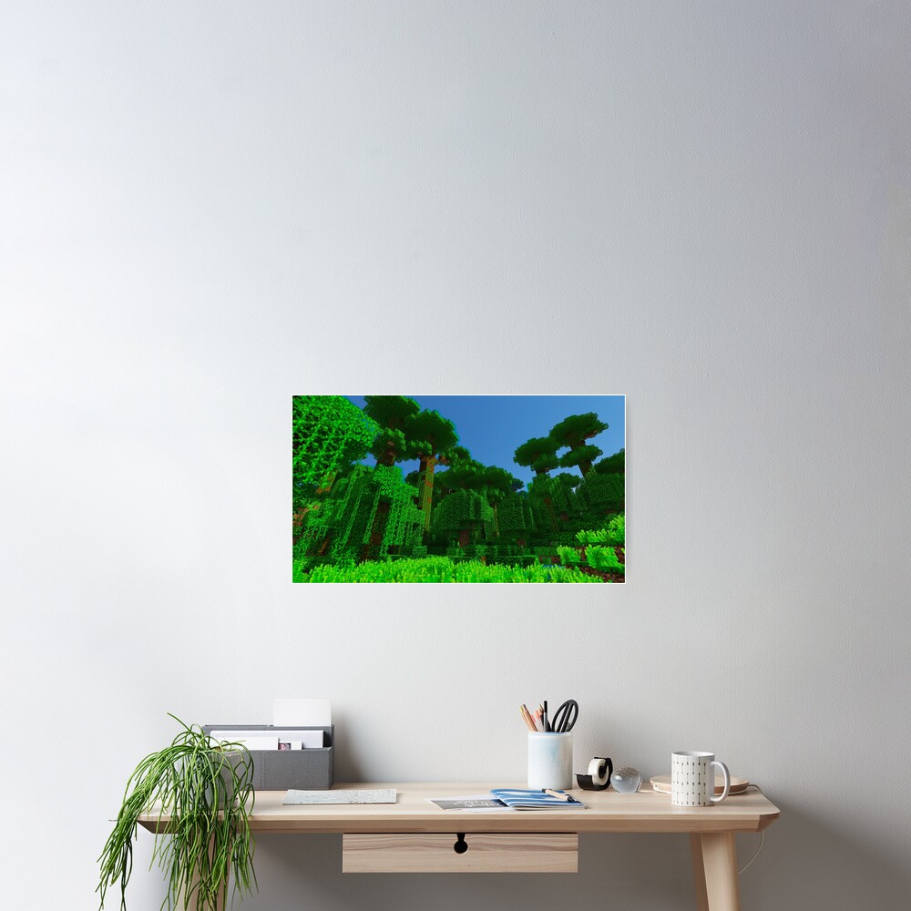 "Minecraft Jungle Landscape" Poster for Sale by Chxppa | Redbubble
