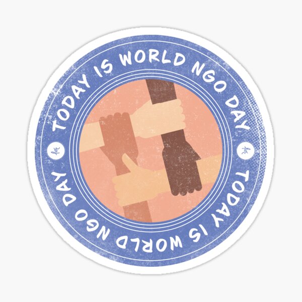 "Today is World NGO Day" Sticker by lvrdesign | Redbubble