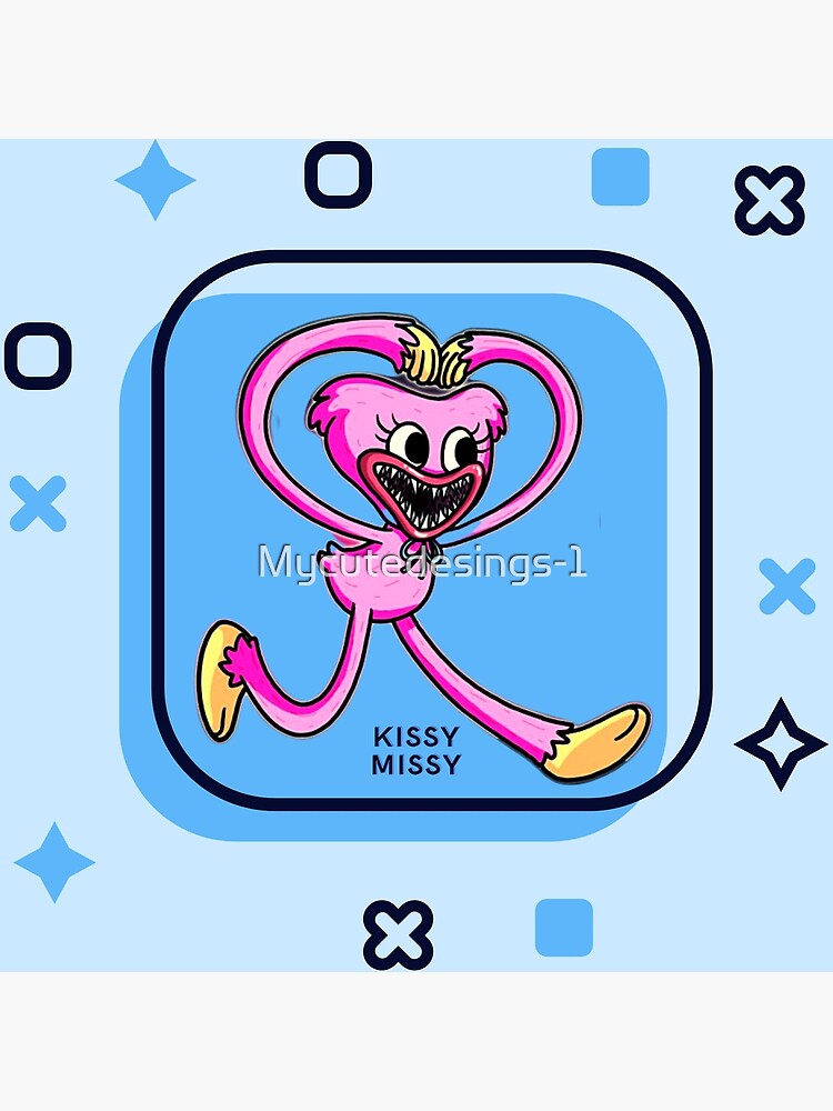 "Kissy Missy in light blue decorated frame, Stars, Huggy Wuggy Poppy ...