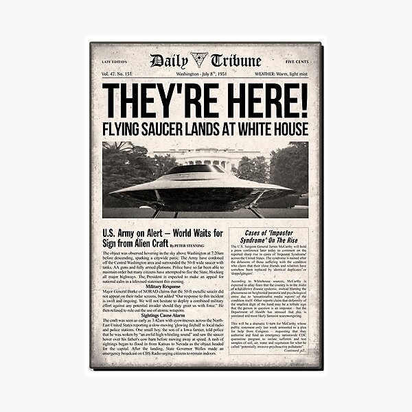 "THEY'RE HERE! FLYING SAUCER Lands at White House - UFO alien invasion ...