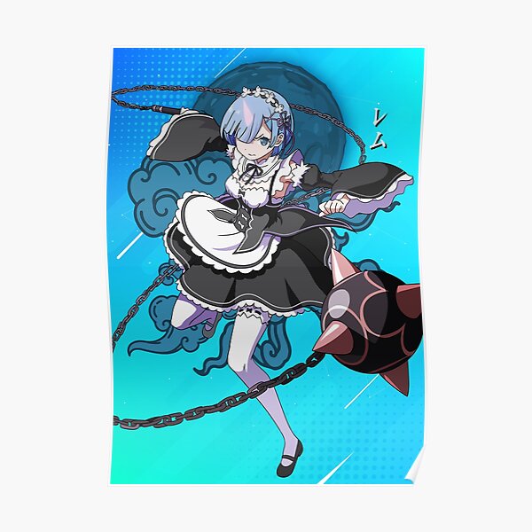 "Rem Oni - Re Zero" Poster by reelanimedragon | Redbubble