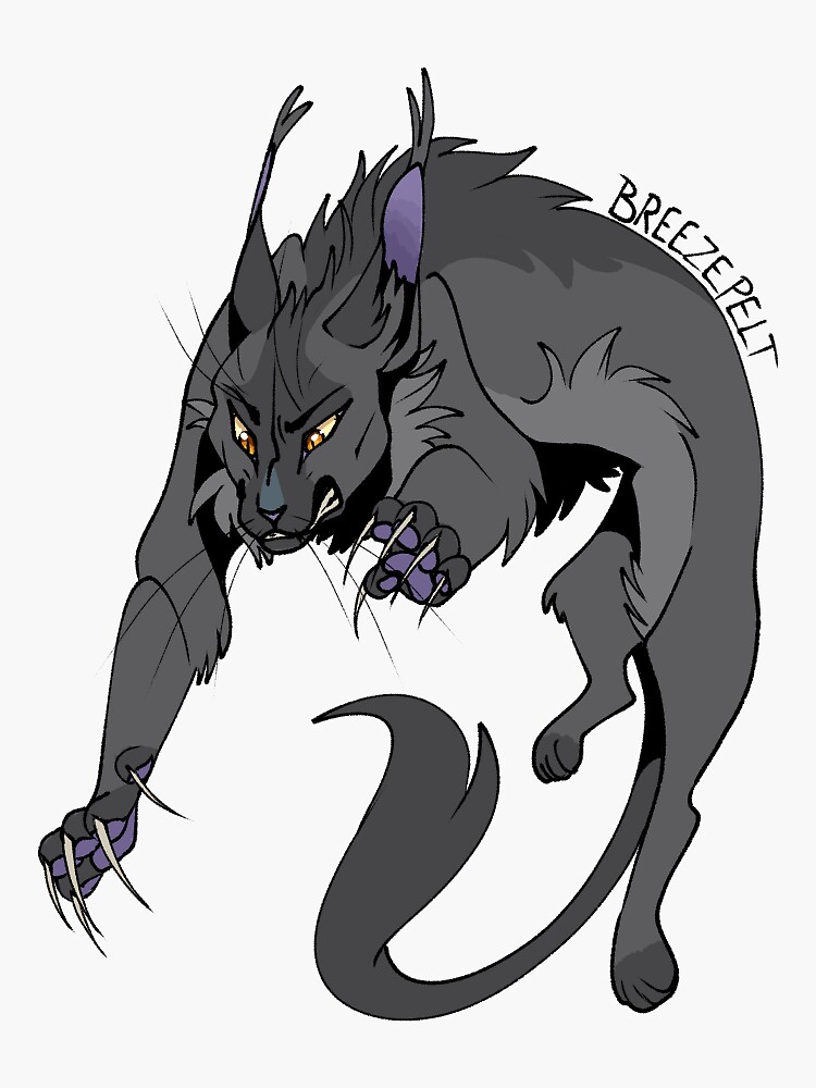 "Breezepelt Warrior cats sticker" Sticker by Milkink | Redbubble