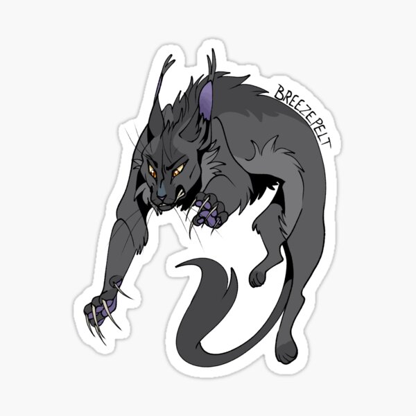 "Breezepelt Warrior cats sticker" Sticker by Milkink | Redbubble