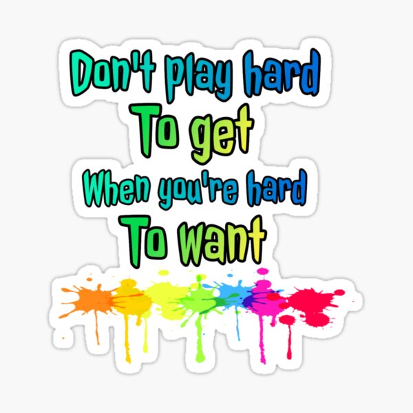 "play hard" Sticker for Sale by Lovehates1 | Redbubble