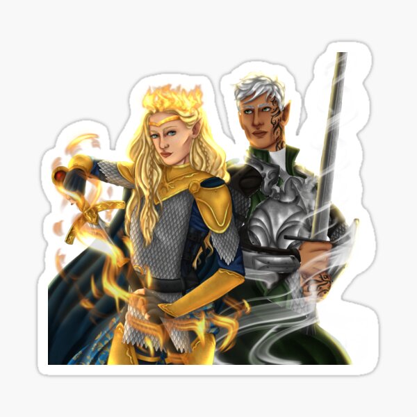 "Aelin and Rowan " Sticker by OdeleTheOctopus | Redbubble