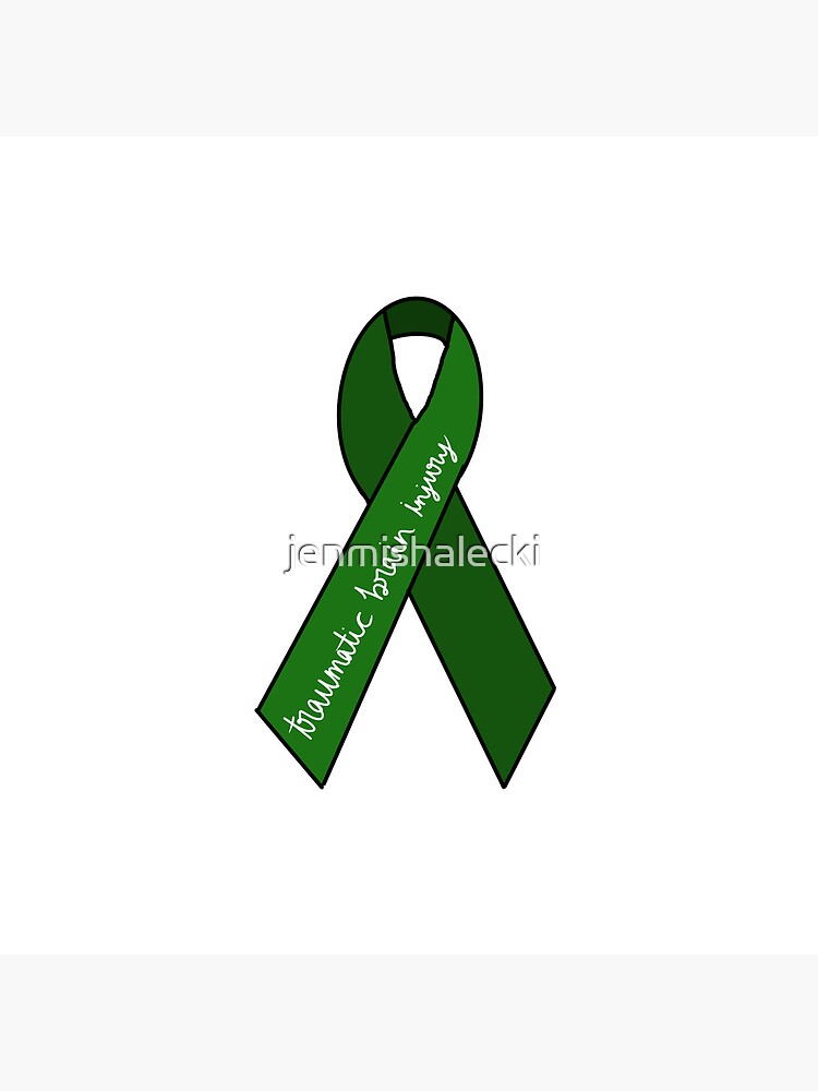 "Traumatic Brain Injury Awareness Ribbon " Art Print by jenmishalecki ...