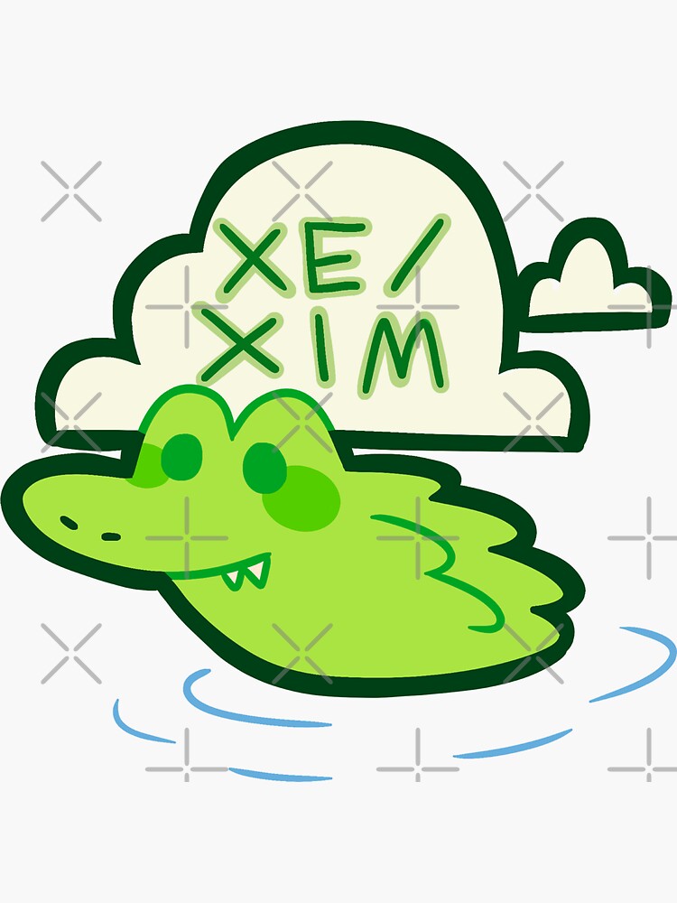 "Xe/Xim Crocodile" Sticker by Epoxxalypz | Redbubble