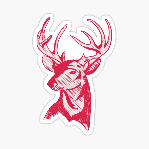 "deer head " Sticker by Achyshop | Redbubble