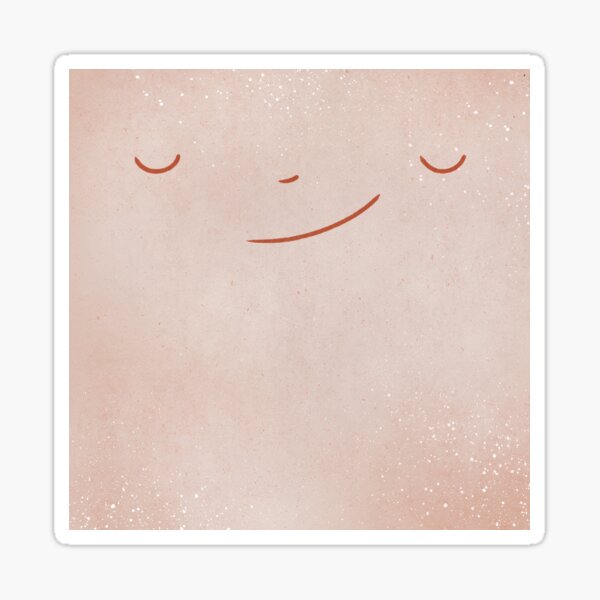 "Happy Face, feeling content, relaxed smile" Sticker by ChloesNook ...