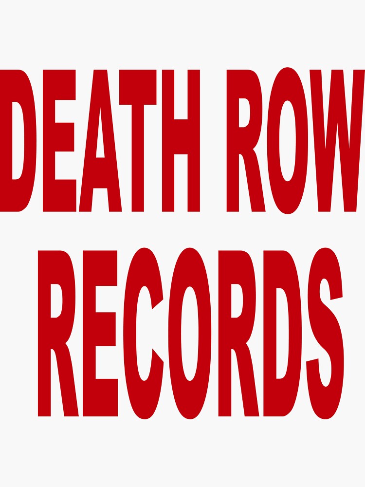 "death row records " Sticker for Sale by beanartist | Redbubble