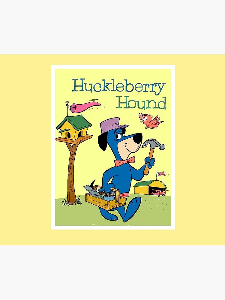 " HUCKLEBERRY HOUND : Vintage Cartoon Abstract Character Print" Throw ...