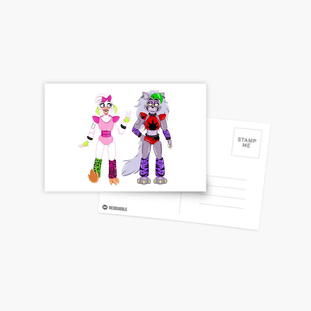 "FNAF Security Breach Glamrock Chica und Roxanne Wolf Fullbody Design ...