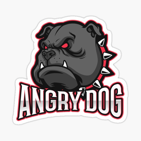 "An Angry Dog Is An Angry Friend" Sticker by deenlad | Redbubble