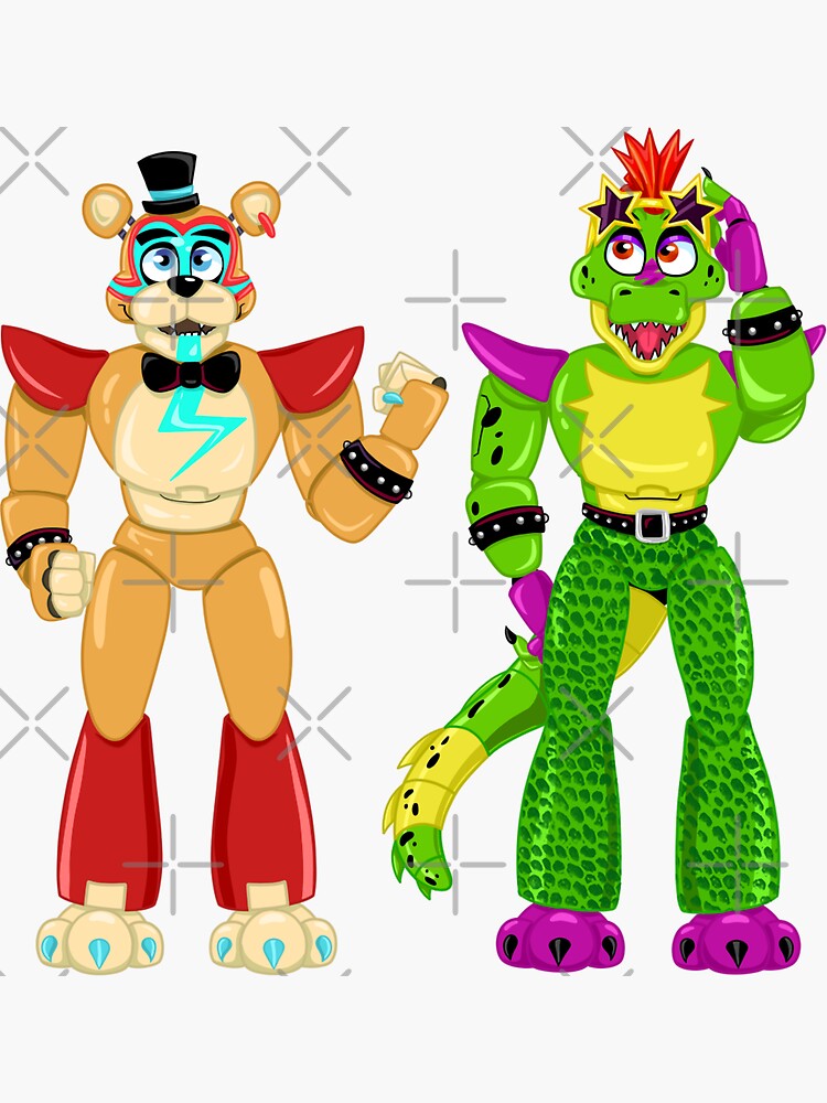 "FNAF Security Breach Glamrock Freddy and Monty Gator Fullbody Design ...