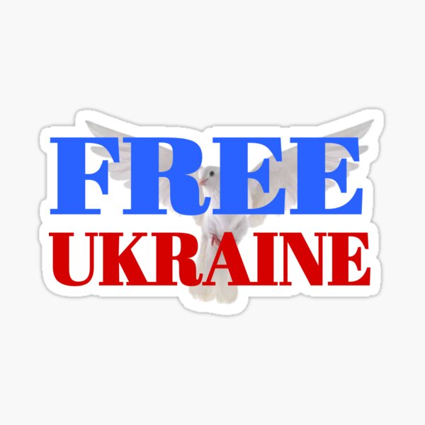 "Free Ukraine " Sticker by Straya-Maid | Redbubble