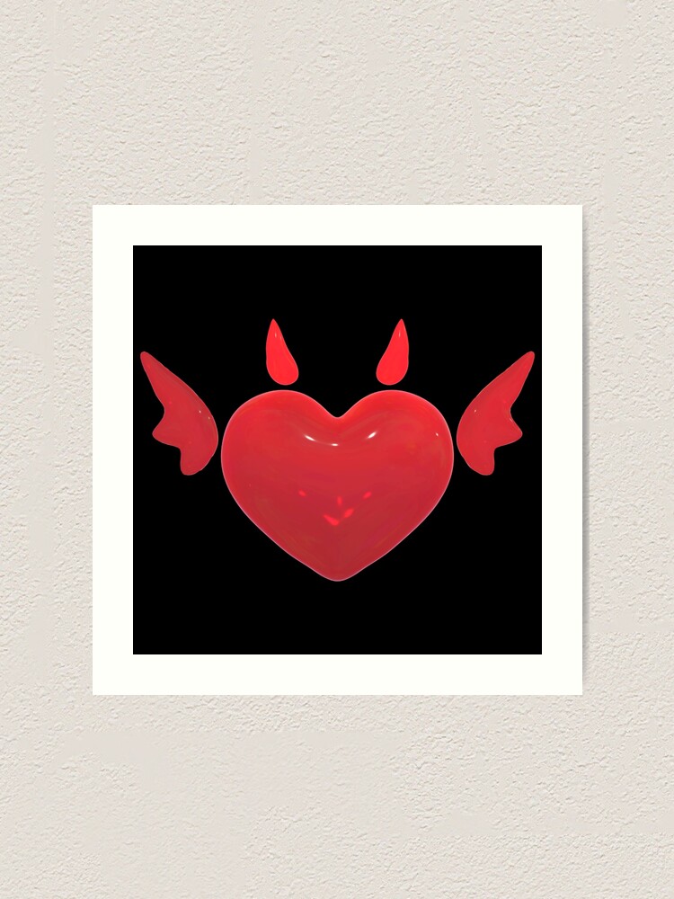 "3D Demon heart" Art Print for Sale by blurryspirits | Redbubble
