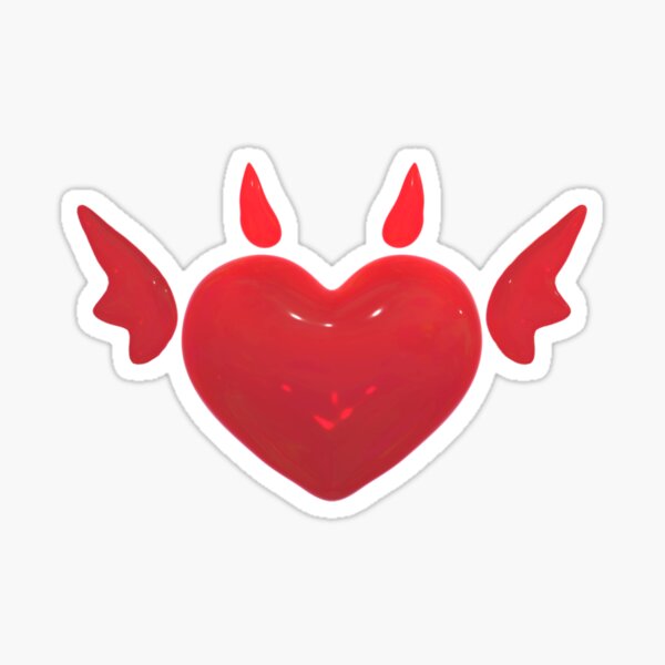 "3D Demon heart" Sticker by blurryspirits | Redbubble