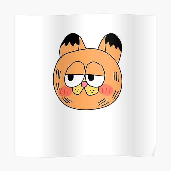 "garfield blushing" Poster for Sale by zSkulli | Redbubble