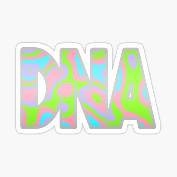"BTS DNA Print" Sticker by VANSLABYRINTH | Redbubble