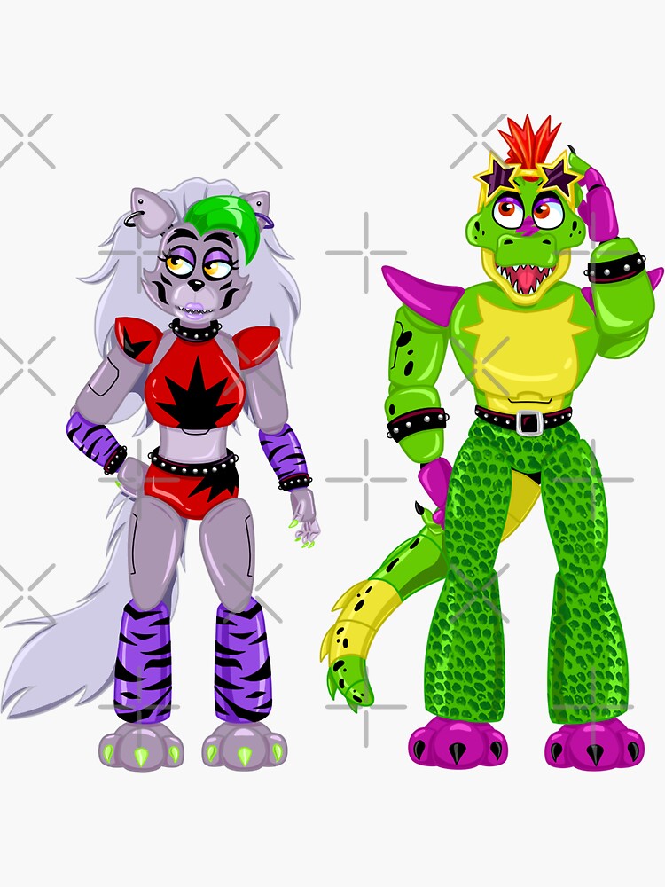 "FNAF Security Breach Glamrock Roxanne Wolf und Monty Gator Fullbody ...
