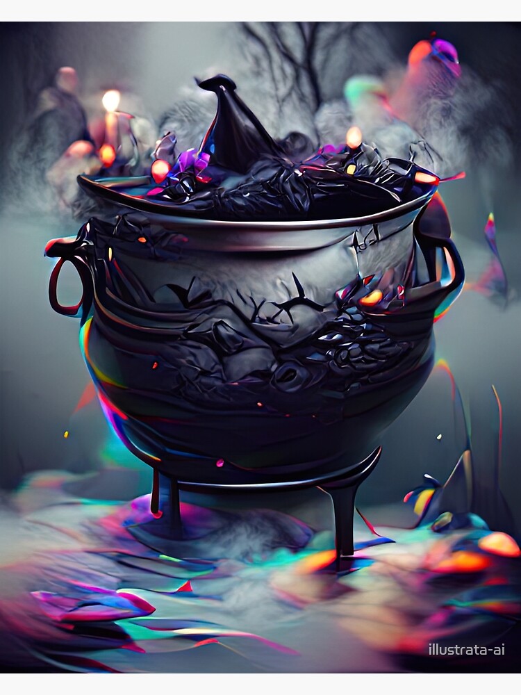 "A Witch's Cauldron - AI Generated Art" Poster for Sale by illustrata ...