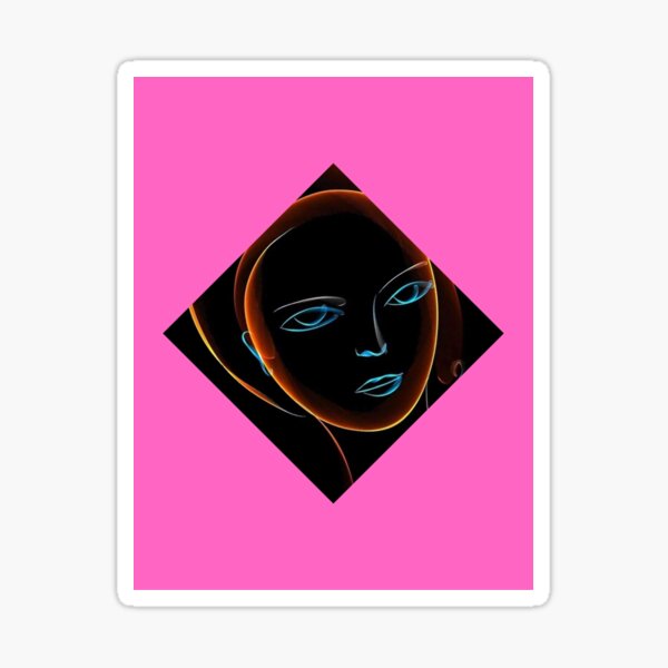 "The Woman Face" Sticker by Protoncool | Redbubble