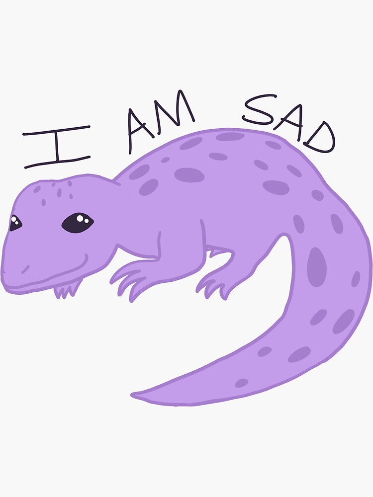 "Sad Lizard" Sticker by bmarshall7 | Redbubble