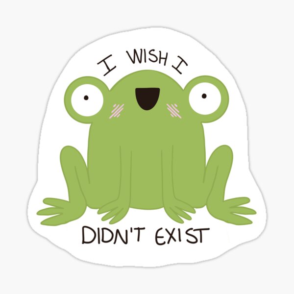"Sad Frog" Sticker by bmarshall7 | Redbubble