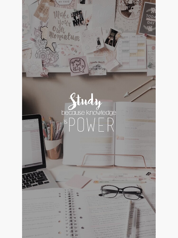 "study because knowledge is power" Sticker for Sale by ameelf | Redbubble