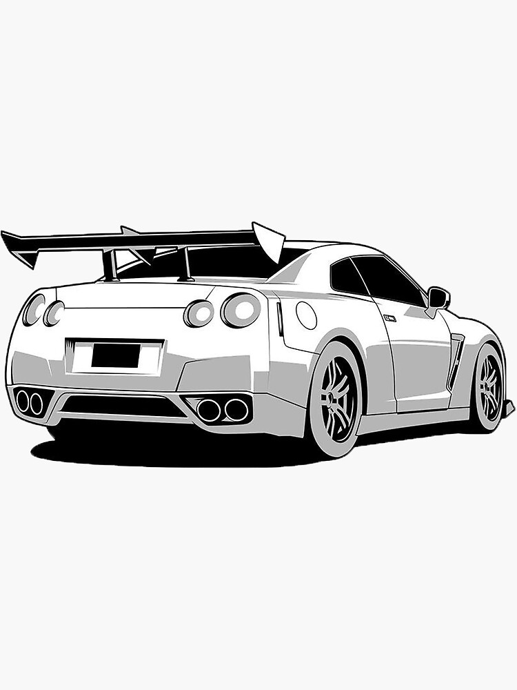 "Nissan GT-R R-35" Sticker by Teesigned | Redbubble
