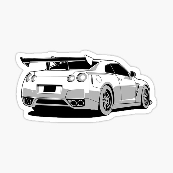 "Nissan GT-R R-35" Sticker by Teesigned | Redbubble