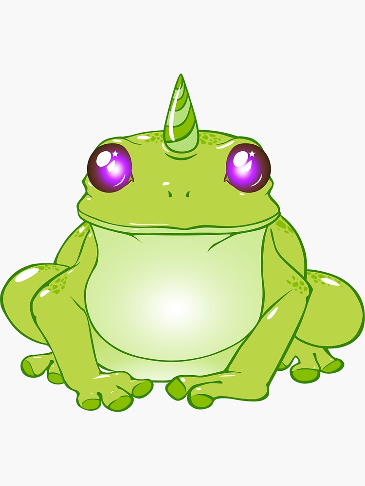 "Frog unicorn " Sticker for Sale by Mice-Elf | Redbubble